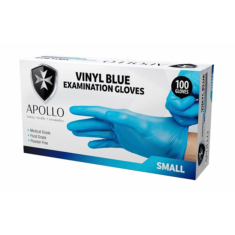 Apollo Vinyl Blue Powder Free Gloves Protective Trade Group